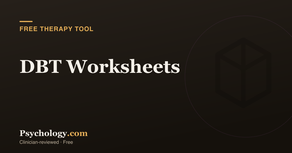 Free DBT Worksheets (Interactive + PDF) | Psychology.com